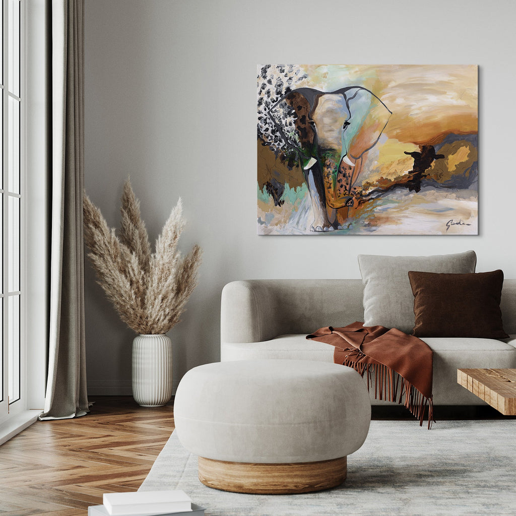 Elephant earth | HANDMADE PAINTING | Danish Art